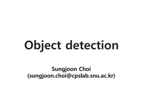 Object Detection Methods Using Deep Learning Ppt