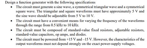 Solved Please Do It On Ltspice Design A Function Generator