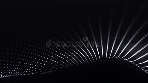 Technology Background Futuristic Point Wave Abstract Digital Wave Of Particles Stock