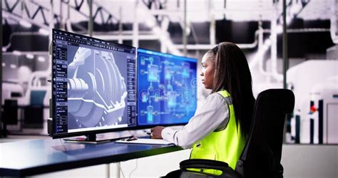 Engineer Doing 3d Cad Model Design On Computer Stock Image Image Of Model Hand 318726021