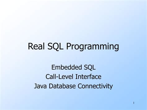 Ppt Real Sql Programming Powerpoint Presentation Free Download Id968751