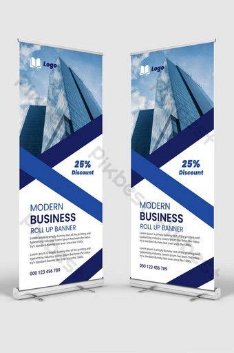 현대 비즈니스 롤 배너 디자인 서식 파일 다운로드