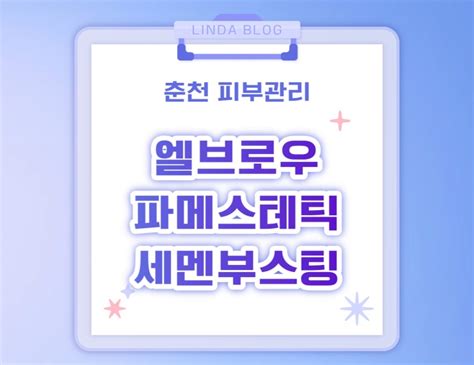 춘천피부관리 세멘시트 파메스테틱 관리 후기 네이버 블로그