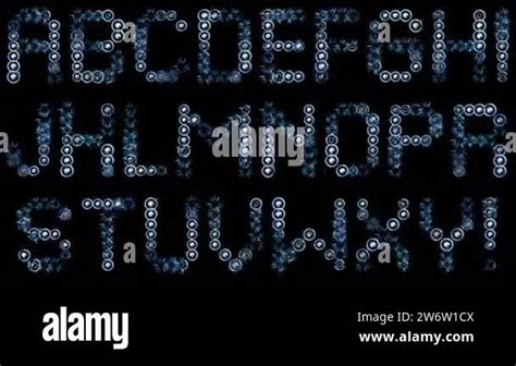 Letters From Metal Electric Circles Animated Alphabet A Set For Composing Words And Phrases