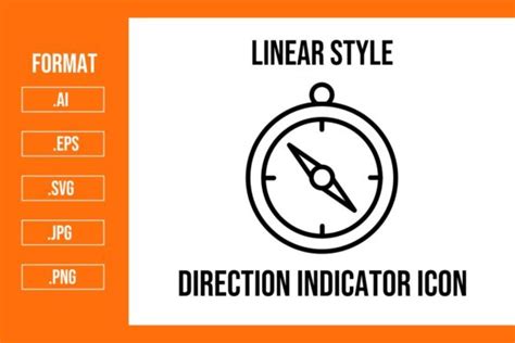 Direction Indicator Icon Graphic By Man00 · Creative Fabrica