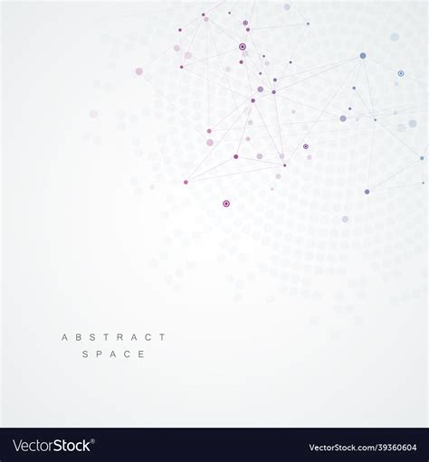 Abstract Polygonal Structure With Connecting Dots Vector Image