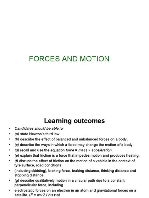 3 Igcse Cam Chp 3 Forces And Motion Pdf Force Weight