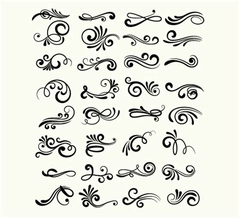 20 Swirl Bundle Flourish SVG Swoosh Bundle Svg Swirl SVG - Etsy