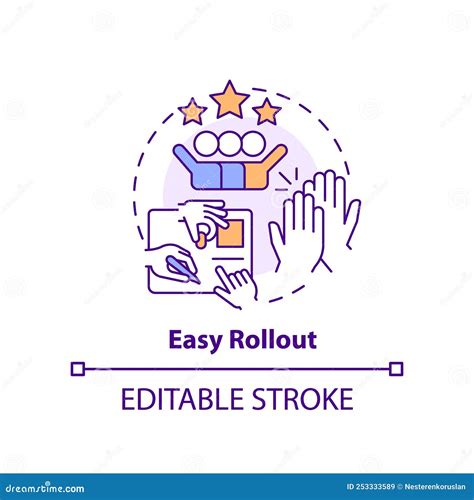 Easy Rollout Concept Icon Cartoon Vector 253333589