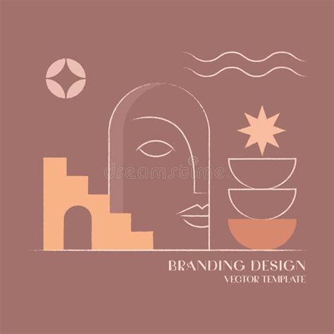 Vector Hand Drawn Feminine Design Template In Ancient Aesthetic Stock Vector Illustration Of