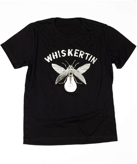Whiskertin Lightning Bug Glow In The Dark Black T Shirt Whiskertin