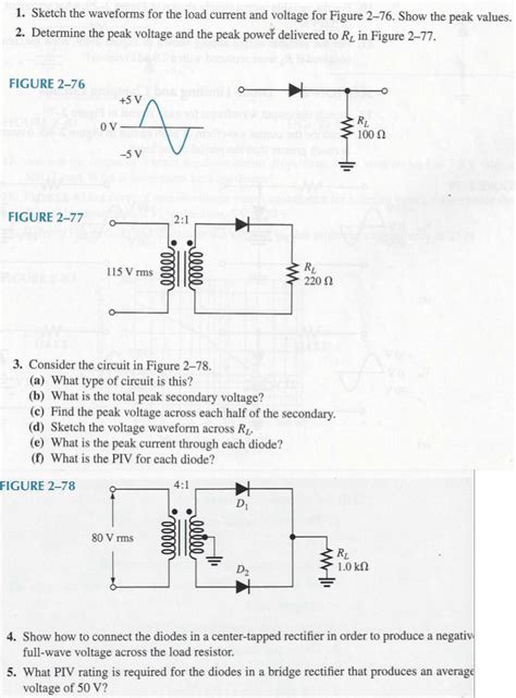 Solved Sketch The Waveforms For The Load Current And Chegg