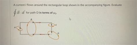 solved a current i flows around the rectangular loop shown