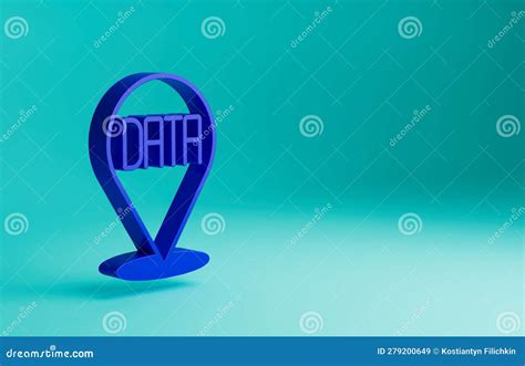 Blue Data Analysis Icon Isolated On Blue Background Business Data Analysis Process Statistics