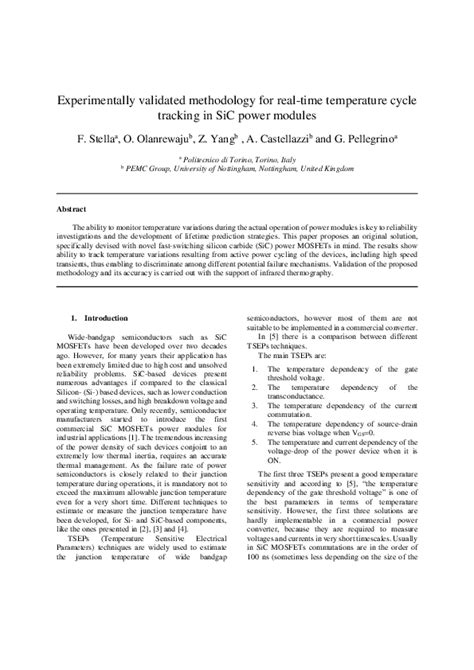 Pdf Experimentally Validated Methodology For Real Time Temperature Cycle Tracking In Sic Power
