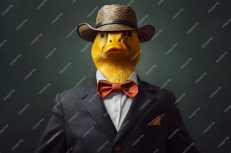 Premium Photo Dapper Duck In Business Attire Illustration Asset For Various User Ai