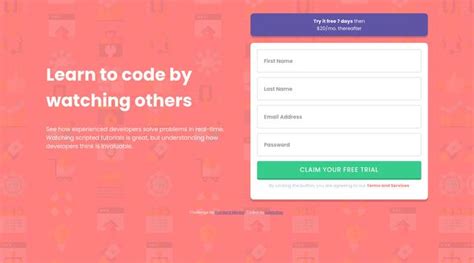 Frontend Mentor Responsive Sign Up Page With Pure Css And Js Coding