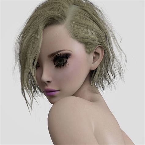 3d female character sora 3d model rigged cgtrader
