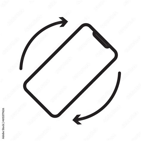 Rotate Phone Icon Rotating Mobile Phone Turn Your Device Device Rotation Symbol Vector