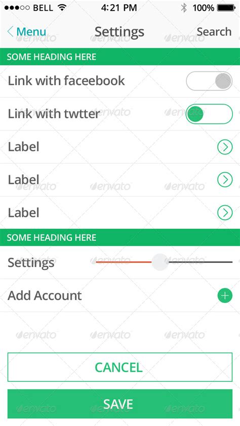 Shapes Mobile Ui Web Elements Graphicriver