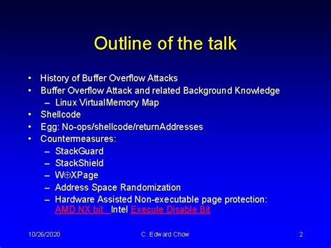 Buffer Overflow Attacks With Slides From Buffer Overflowcs