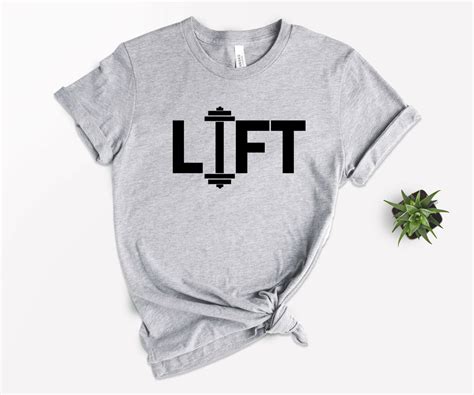 Lift Gym T Shirt Weightlifting Fitness Workout Tee Etsy