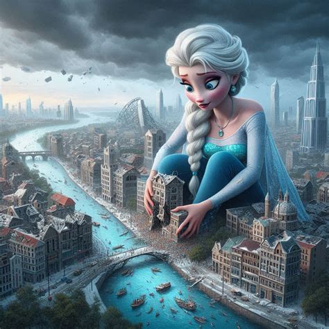 Giantess Elsa Riverside By Memesrus1234 On Deviantart