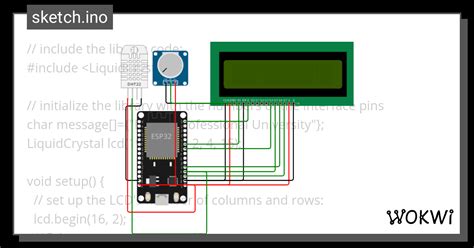 Moving LCD Wokwi ESP STM Arduino Simulator