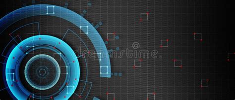 Hi Tech Digital Technology And Engineering Theme Stock Illustration