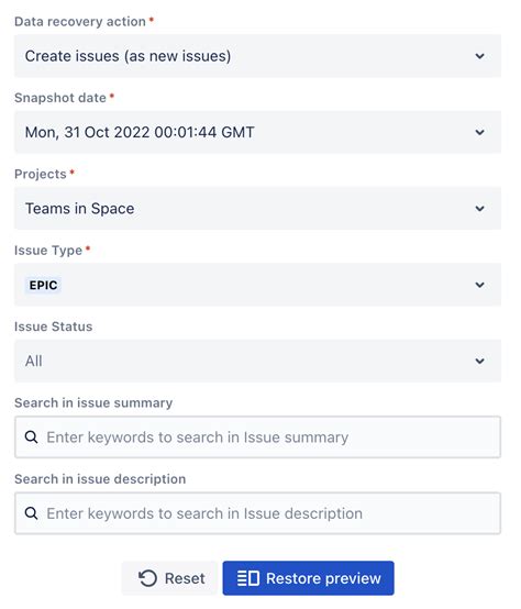 Jira Restoring Issue Family Hierarchy