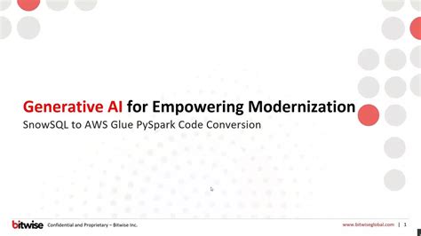 Bitwise Inc On Linkedin Snowsql Pyspark Awsglue Datamigration