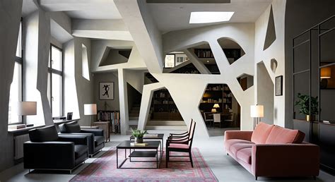 Deconstructivism Basement Design Ideas Ai Interior Design