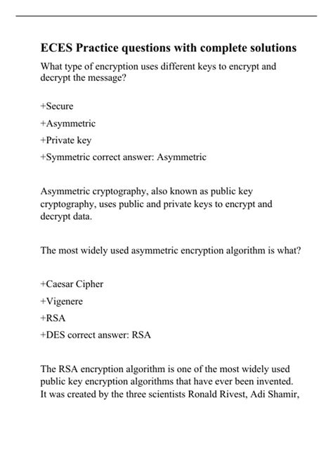 Eces Practice Questions With Complete Solution1 Wgu C839 Stuvia Us