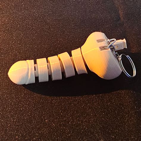 🗝️ Llavero 3d Dick Sistema Interactivo De Erección ・archivo Stl Para