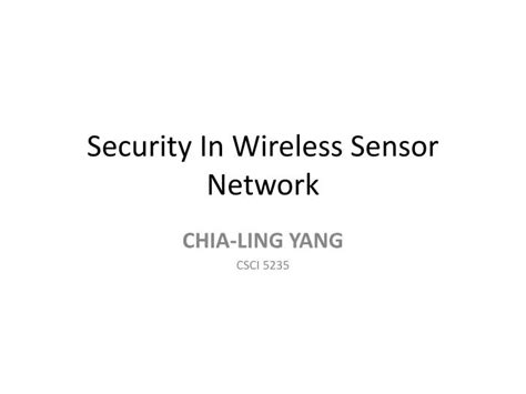 Ppt Security In Wireless Sensor Network Powerpoint Presentation Free