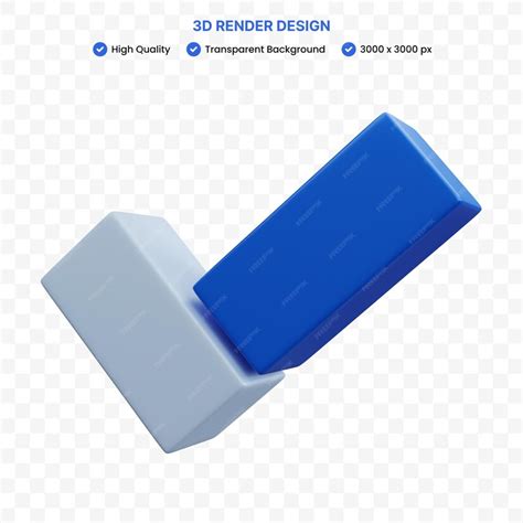 Premium Psd 3d Rendering Check Mark Isolated