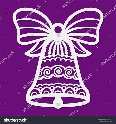 Openwork Christmas Bell Template Laser Cutting Stock Vector Royalty Free 2191410285 Shutterstock