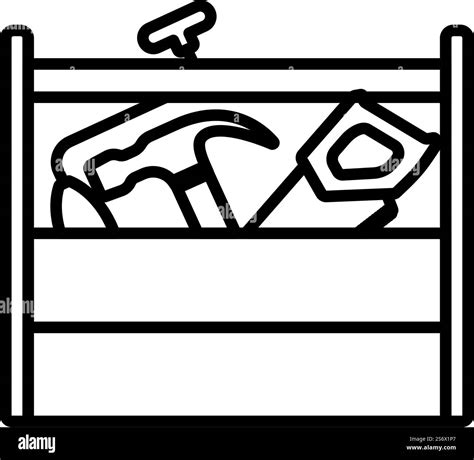 Retro Tool Box Icon Bold Outline Design With Editable Stroke Width