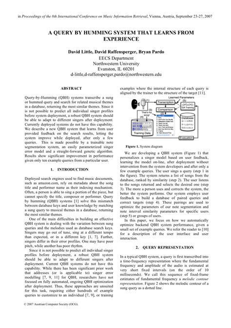 Pdf A Query By Humming System That Learns From Experience