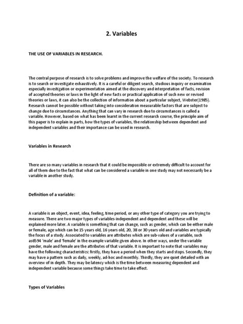 variables pdf