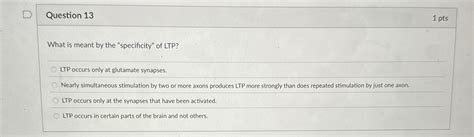 solved question 131 ﻿ptswhat is meant by the specificity