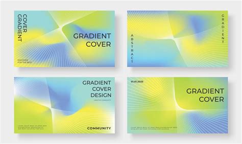 Set Of Template Background Design Vector Collection Of Creative Trendy Abstract Gradient