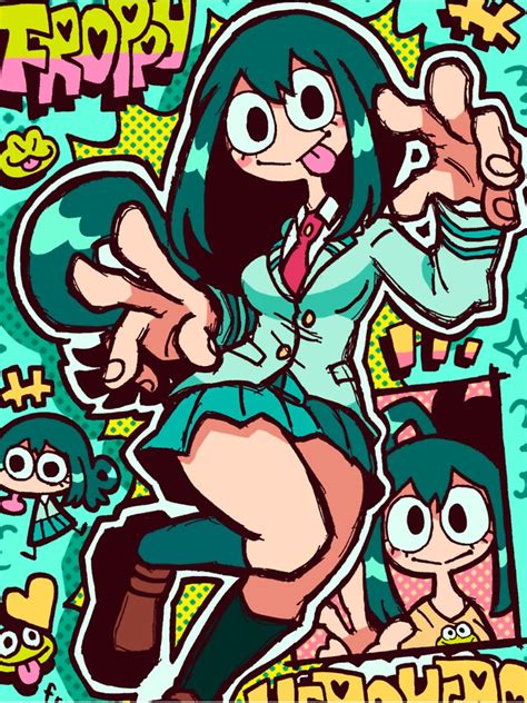 Mha Froppy Sticker For Sale By Frogsneeze Redbubble