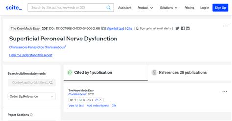 Superficial Peroneal Nerve Dysfunction