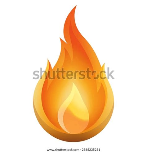 Fire Gas Flame Vector Illustration On Stock Vector Royalty Free 2585235251 Shutterstock