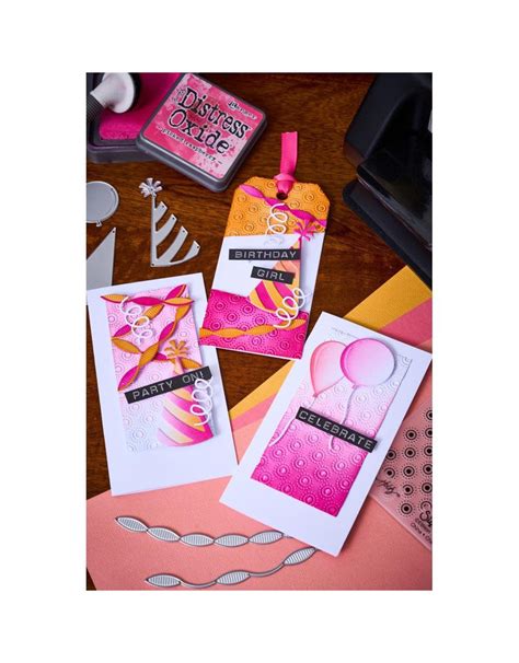 Sizzix Tim Holtz Sidekick Side Order Thinlits Texture Fades Celebrate Embossing Folder And Die