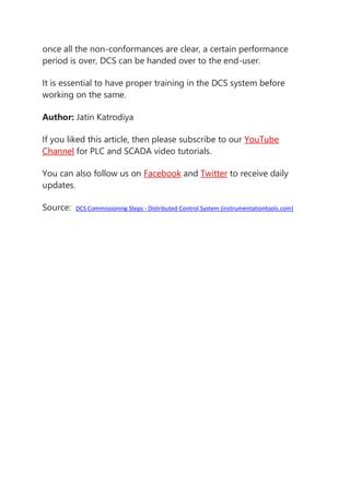 DCS Commissioning Steps Pdf