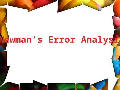 PPTX Newmans Error Analysis DOKUMEN TIPS