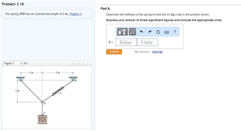 Solved The Spring DB Has An Unstretched Length Of M Chegg Com