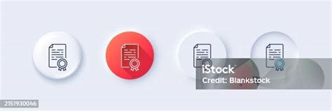 인증서 졸업장 줄 아이콘입니다 문서 파일 페이지 기호입니다 선 아이콘 벡터 3차원 형태에 대한 스톡 벡터 아트 및 기타 이미지 3차원 형태 고급 관료 Istock